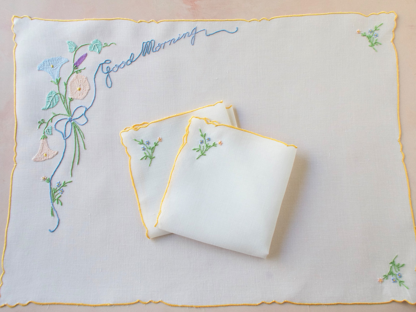 "Good Morning" Morning Glories Vintage Madeira 3pc Breakfast Set ...